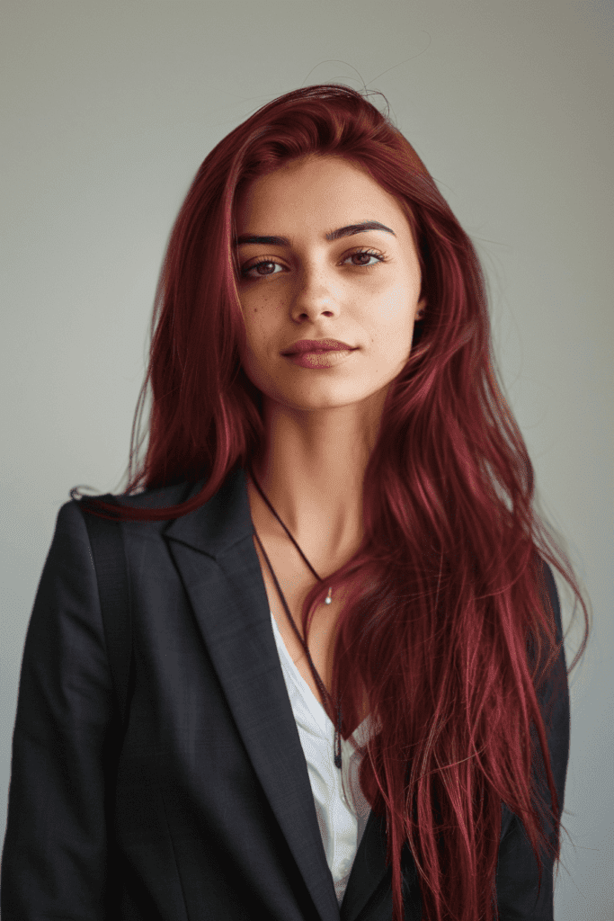 65 Long Burgundy Hairstyles To Shine In 2024