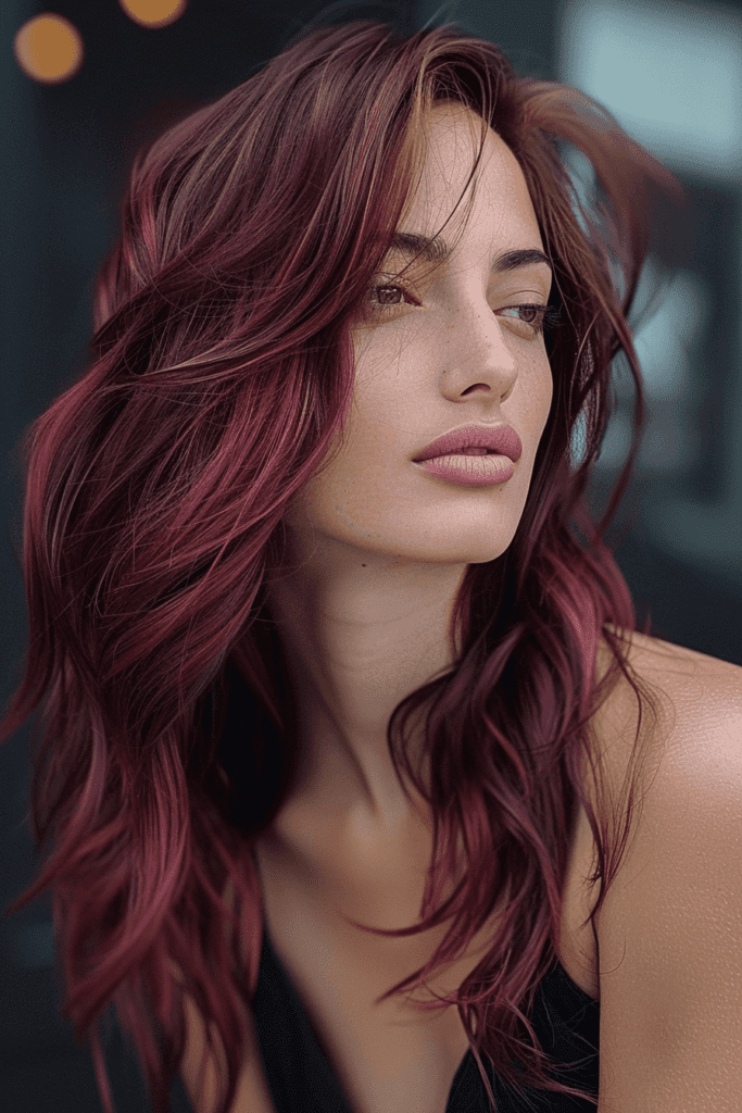 65 Long Burgundy Hairstyles To Shine In 2024