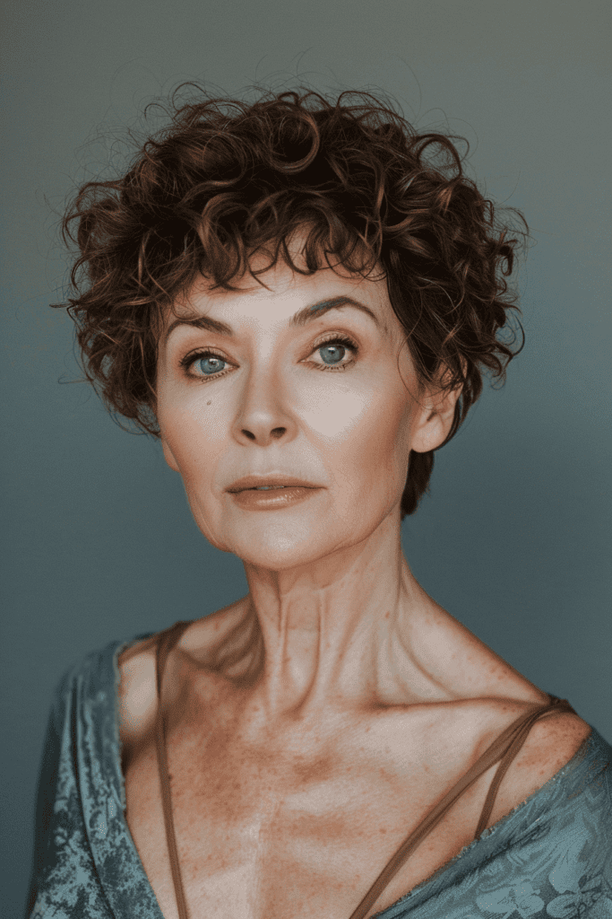 62 Curly Pixie Haircuts For Woman Over 50