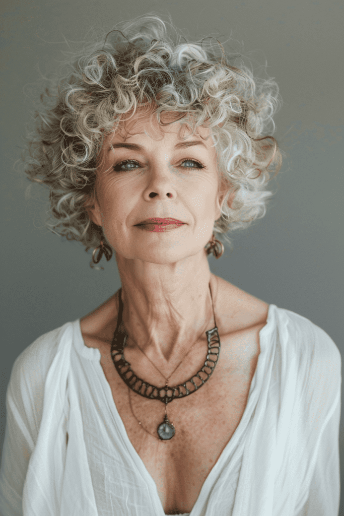 62 Curly Pixie Haircuts For Woman Over 50