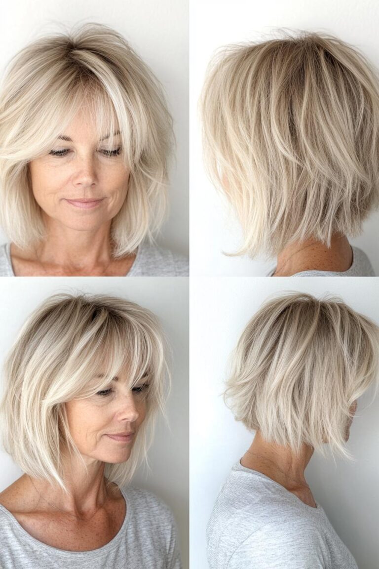 38 Stylish Medium Shaggy Hairstyles for Women Over 50