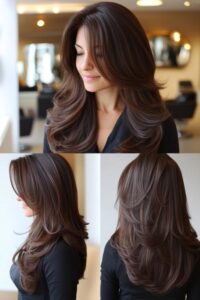 33 Effortless Long Layered Haircuts with Side Bangs