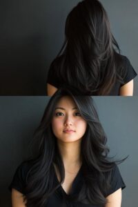 33 Effortless Long Layered Haircuts with Side Bangs