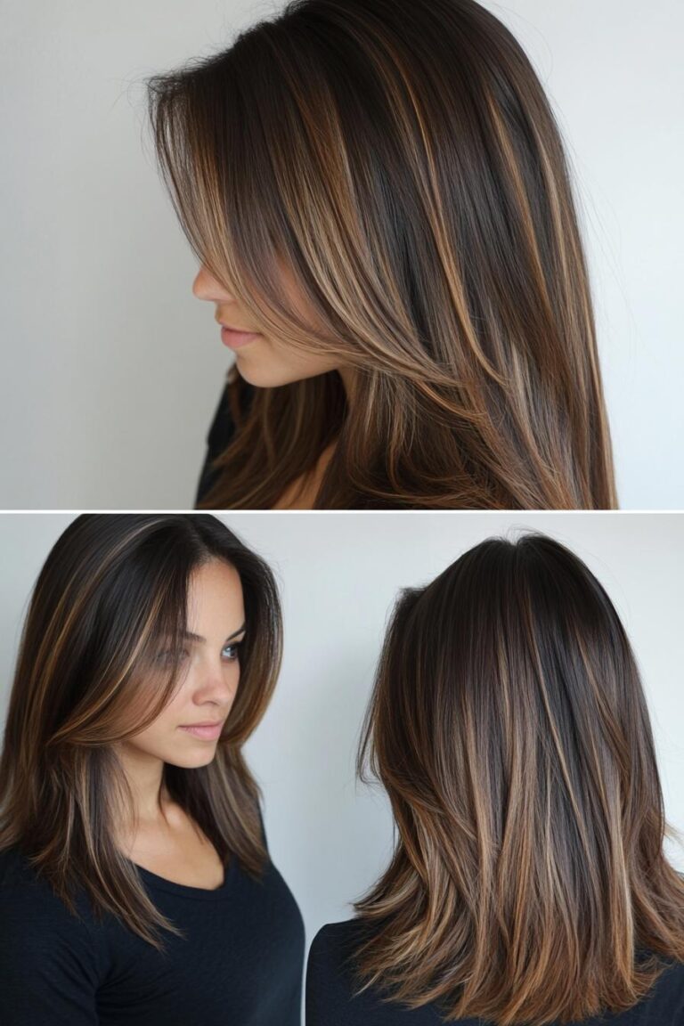 44 Stunning Dark Brown Hair with Highlights Looks