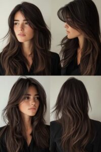 33 Effortless Long Layered Haircuts with Side Bangs