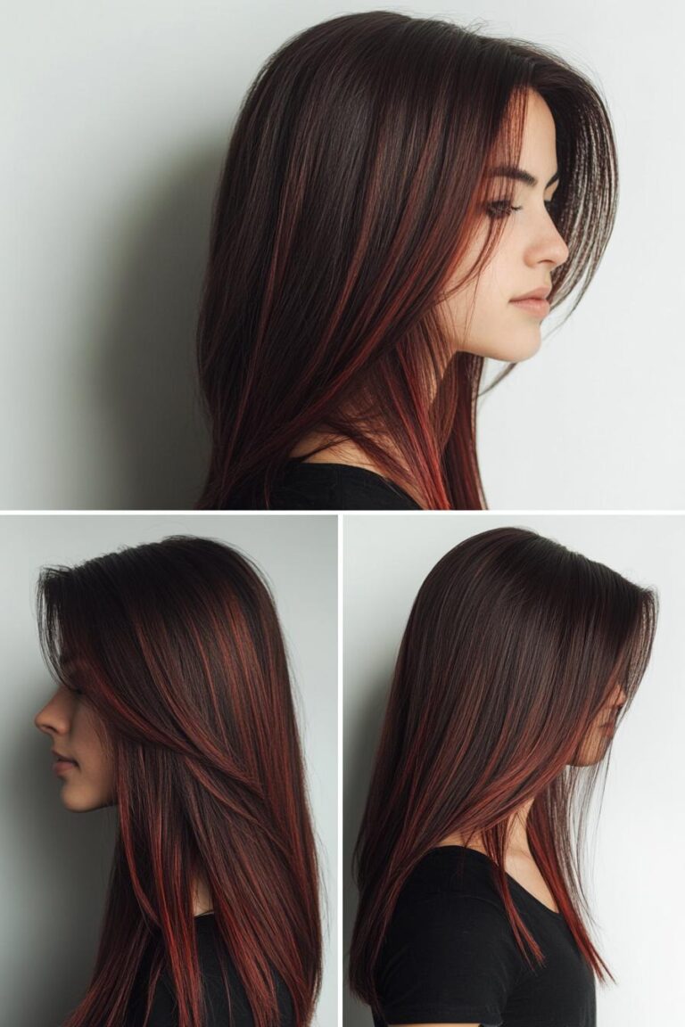 44 Stunning Dark Brown Hair with Highlights Looks
