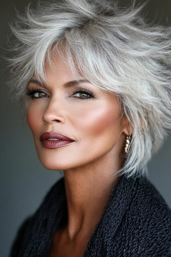 31 Easy to Style Silver Fox Haircuts for Active Women