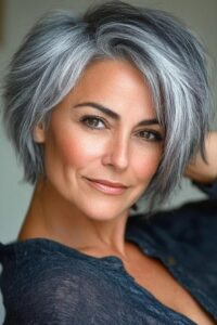 31 Easy to Style Silver Fox Haircuts for Active Women