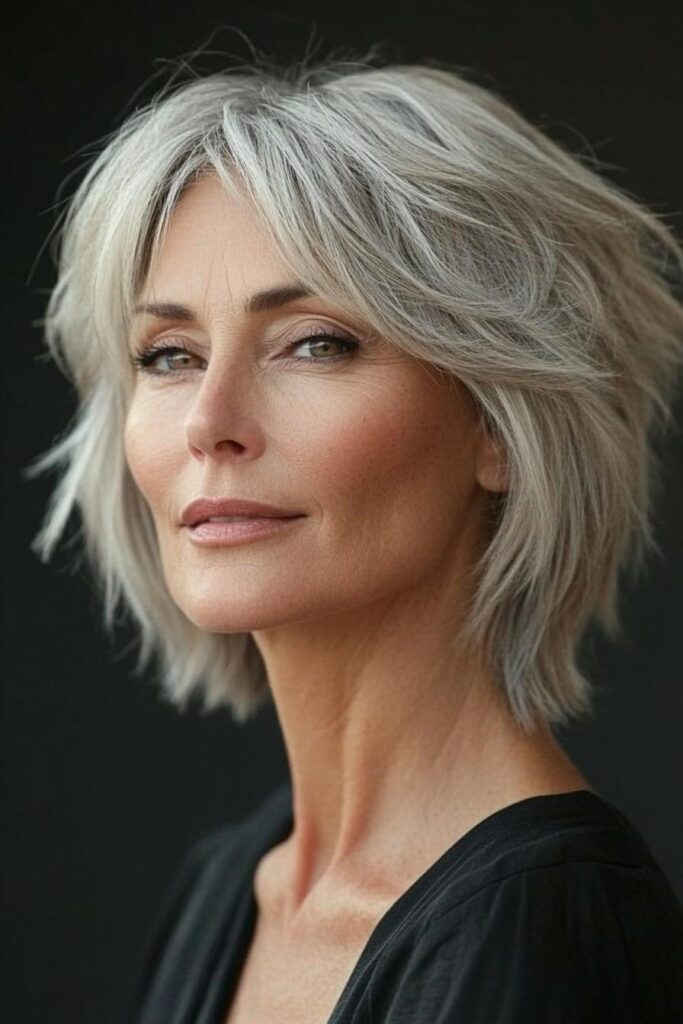 31 Easy to Style Silver Fox Haircuts for Active Women