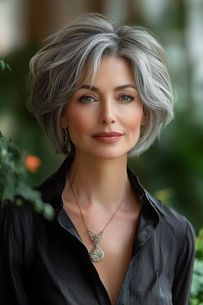 31 Easy to Style Silver Fox Haircuts for Active Women