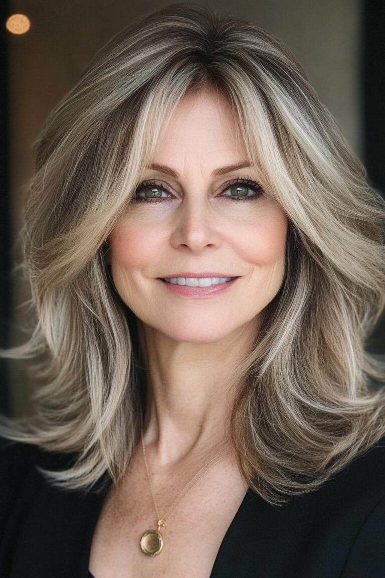 23 Medium Length Layered Cuts for Women Over 50