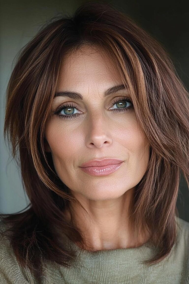 22 Medium Length Layered Cuts for Women Over 50