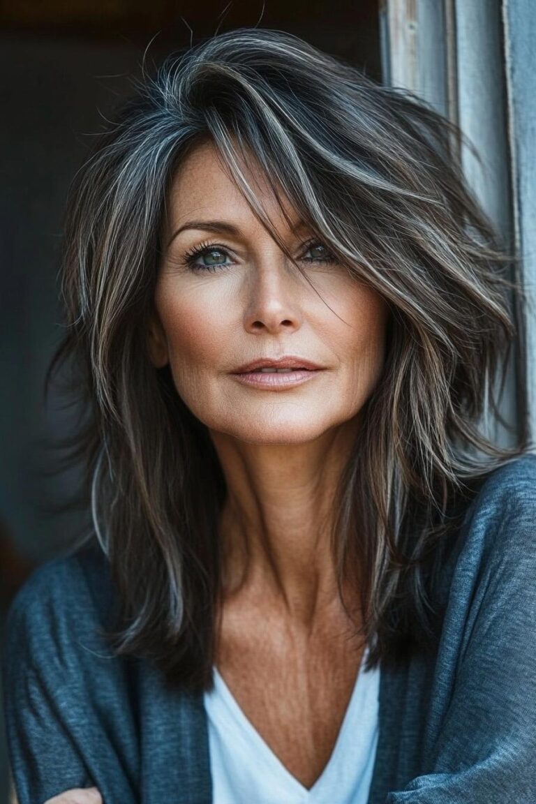 22 Medium Length Layered Cuts for Women Over 50