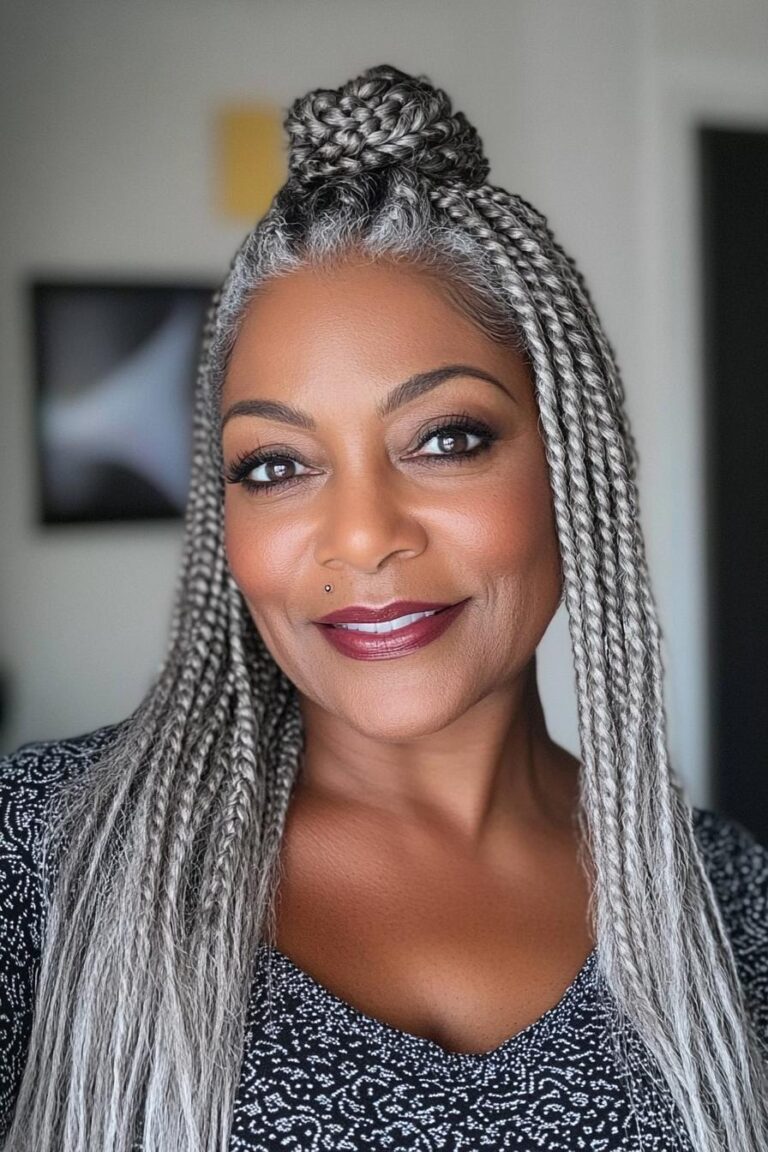 17 Easy Knotless Braids for Older Women