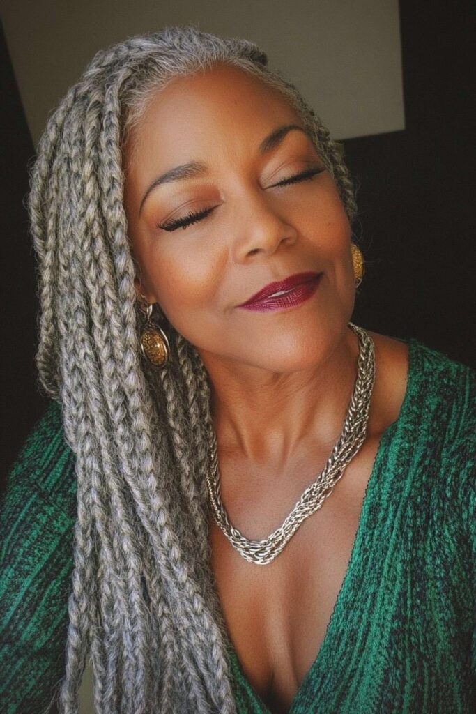 17 Easy Knotless Braids for Older Women