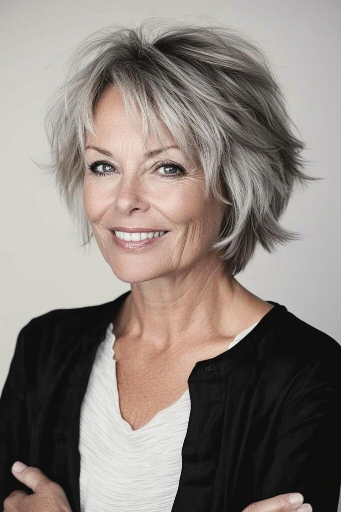 19 Modern Choppy Bob Hairstyles for Mature Women