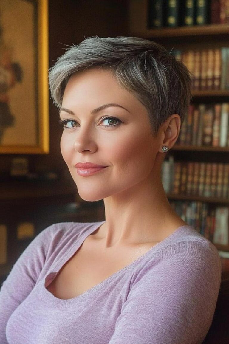 22 Super Short Pixie Hairstyle For Women Over 40