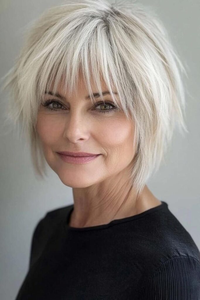 19 Modern Choppy Bob Hairstyles for Mature Women