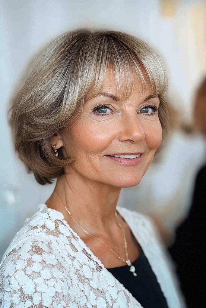 15 Classic Bob Hairstyles with Bangs for Mature Women