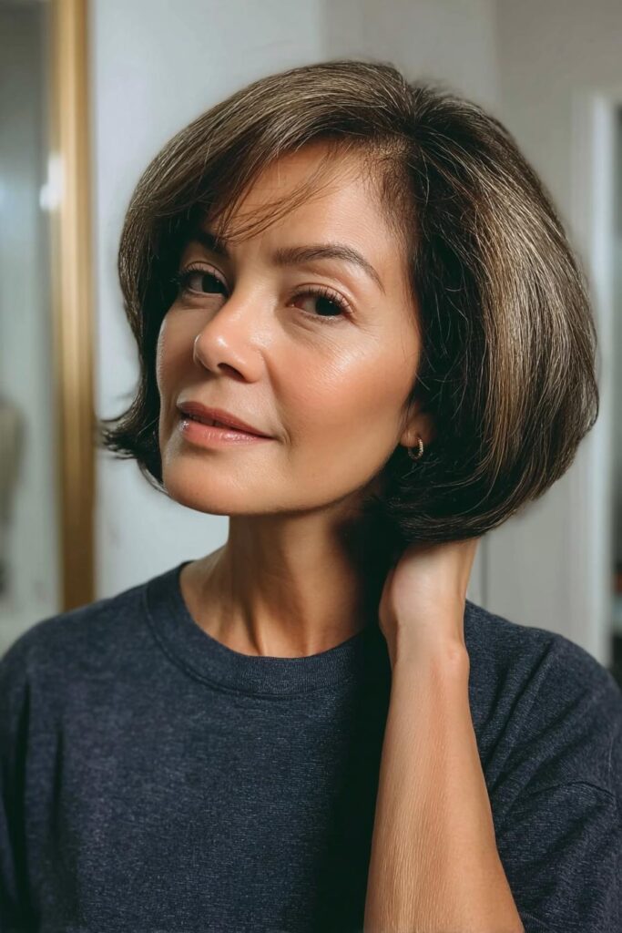 16 Chic Chin-Length Hairstyles for Women Over 50 and 60