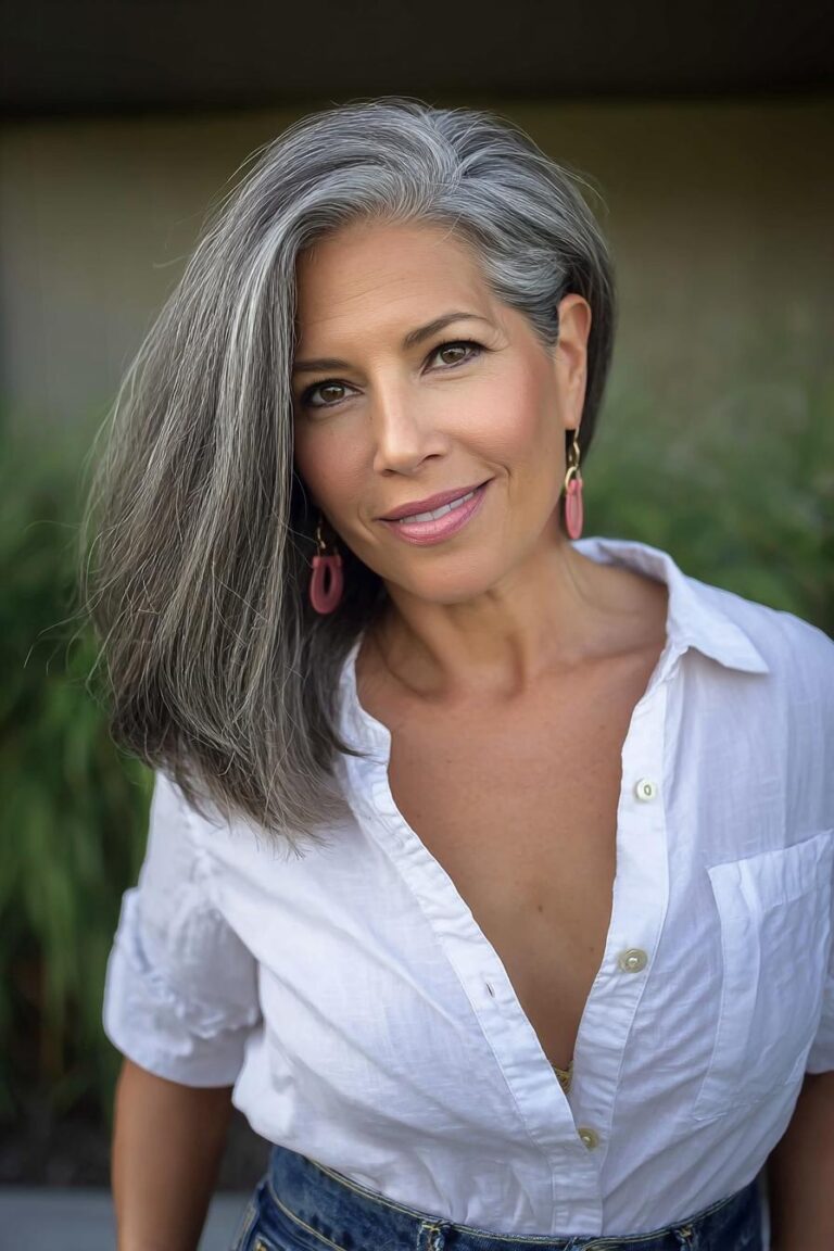 15 Grey Blending Ideas for Dark Hair That Look Seamless