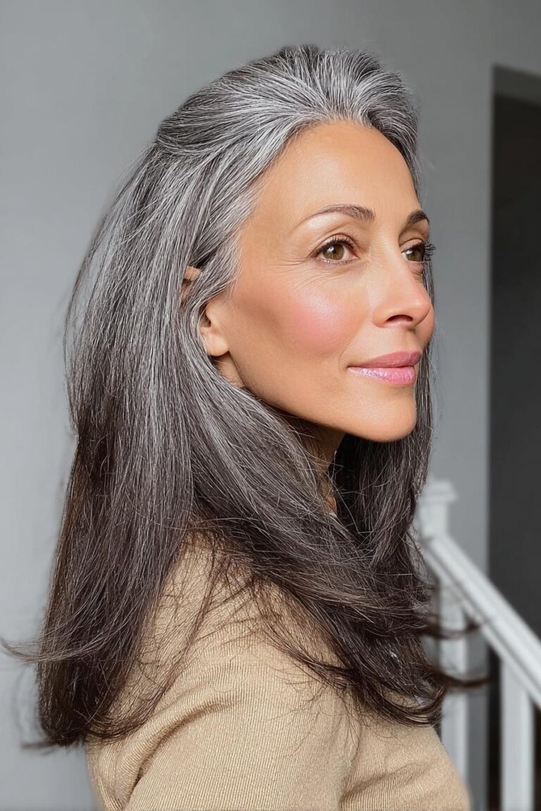15 Grey Blending Ideas for Dark Hair That Look Seamless