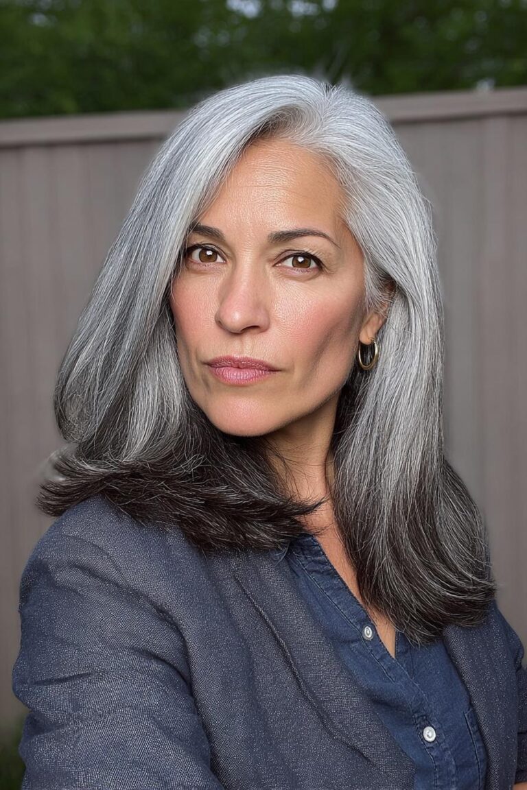 15 Grey Blending Ideas for Dark Hair That Look Seamless
